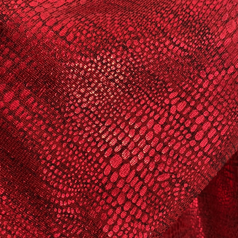 Ruby Rd Favorites Red Metallic Snake Print Top |Size … - Gem